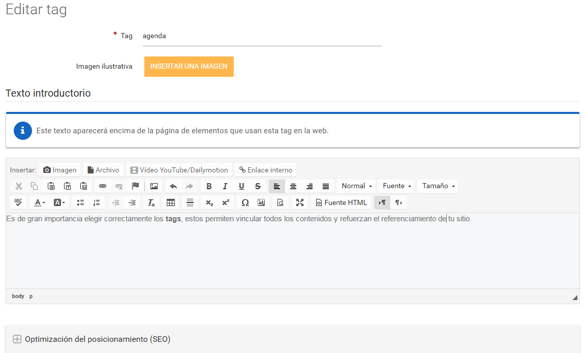 Utilizar correctamente los tag